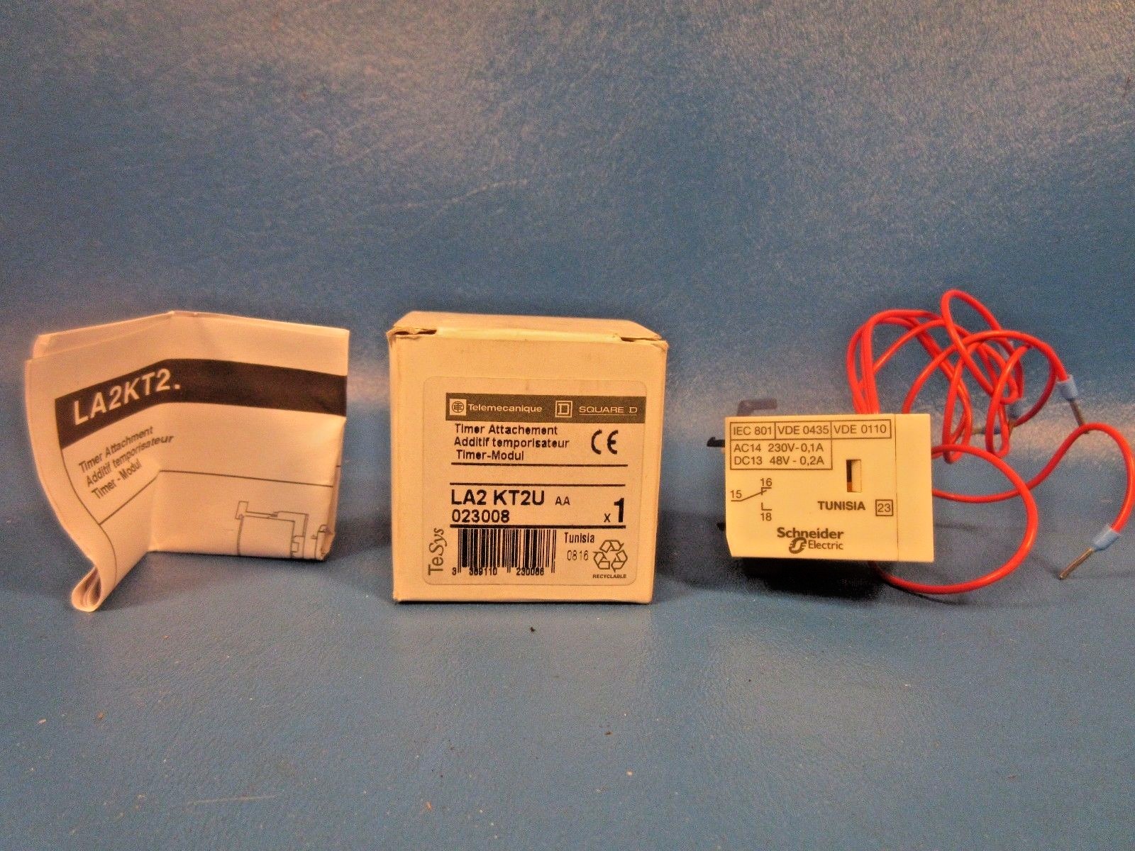 Telemecanique LA2KT2U, Timer Attachment, Square D, Schneider Electric ...
