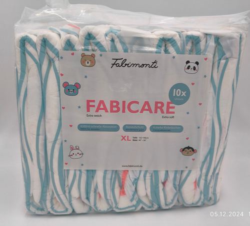 Fabimonti - 10 X Fabicare Couches pour Adultes Taille:XL Paquet, Mehdi ...