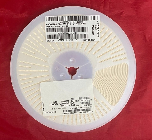 CRCW12061240FRT1 Vishay CRCW1206 SMD Resistor 1206 124 Ω 1/4W 1 ...