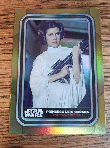 2023 Topps Star Wars Flagship Cards Princess Leia Oragana Gold Foil #87 ...