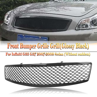 Front Bumper Grille Grill For Infiniti G G35 G37 2007-2009 Sedan Gloss ...