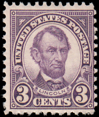 US Stamp #635 - 1927 3¢ Abraham Lincoln, G/VG, EzPerf™ 11 x 10 ½ MNH ...