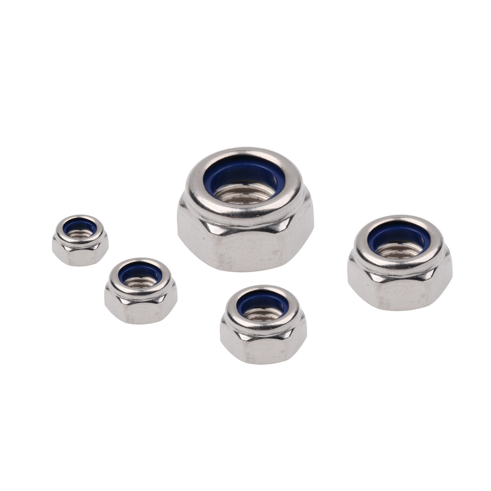 Nyloc Nylon Insert Nuts Hex Lock Nut Nutsert Stainless Steel 304 Metric ...