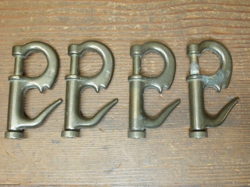 Vintage Bronze 3 1/4" Lobster Claw Snap Hook Lot Of 4 Sail Rigging ...