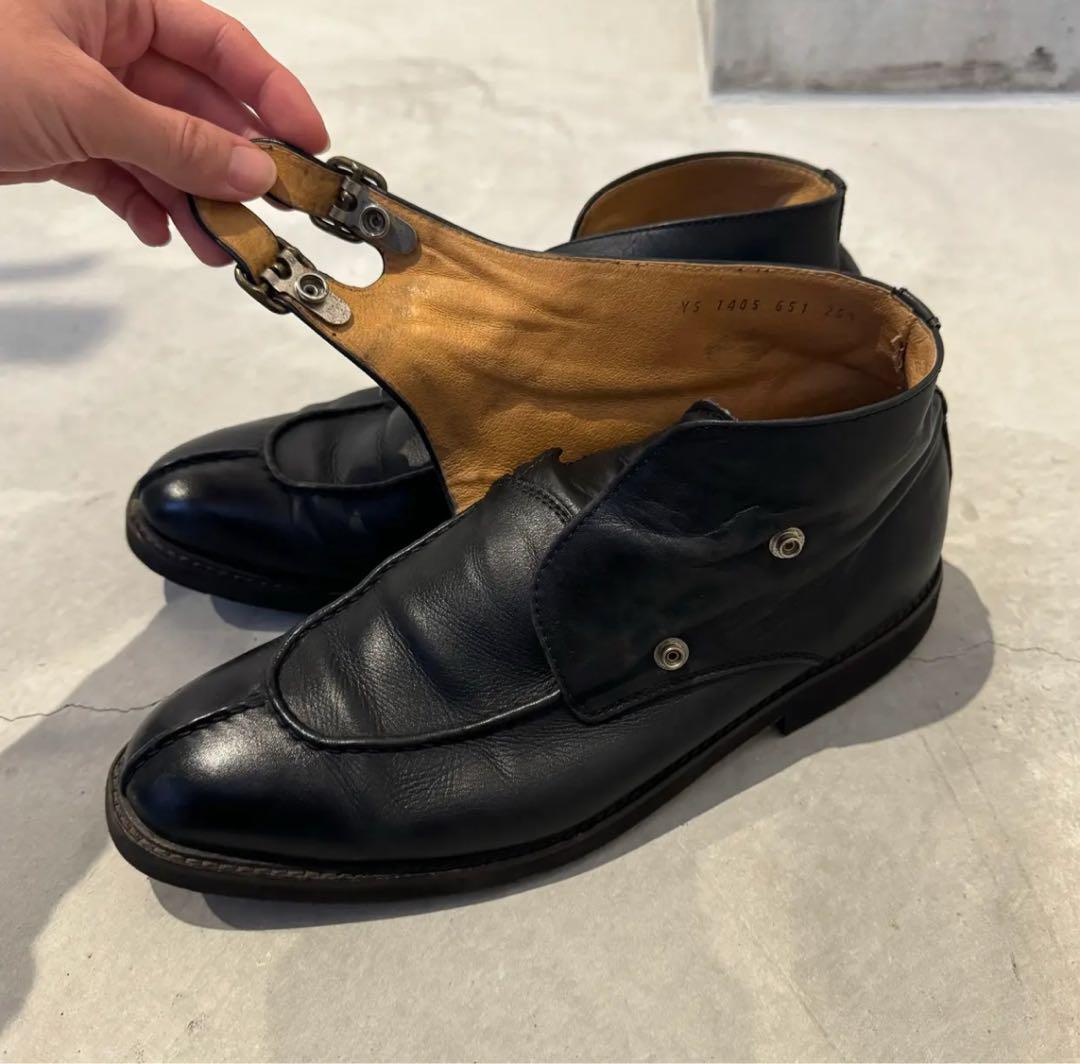 YVES SAINT LAURENT Monk Strap Boots Leather Black 10.43in YVES SAINT LAURENT Monk Strap Boots Leather Black 10.43in