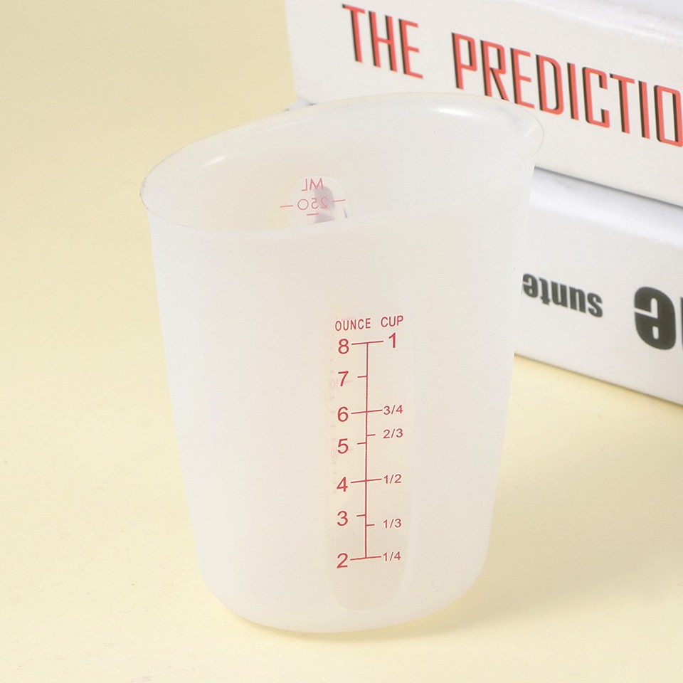 Soft Measuring Cup Clear Scale Cups White Liquid Container With ...