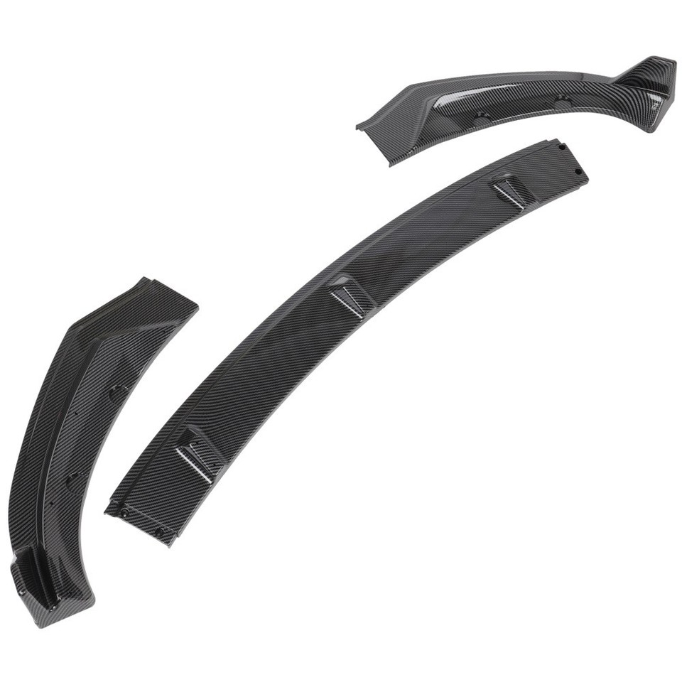 New 3x Front Bumper Lip For 2017-2018 for Tesla Model 3 Carbon Look PP ...