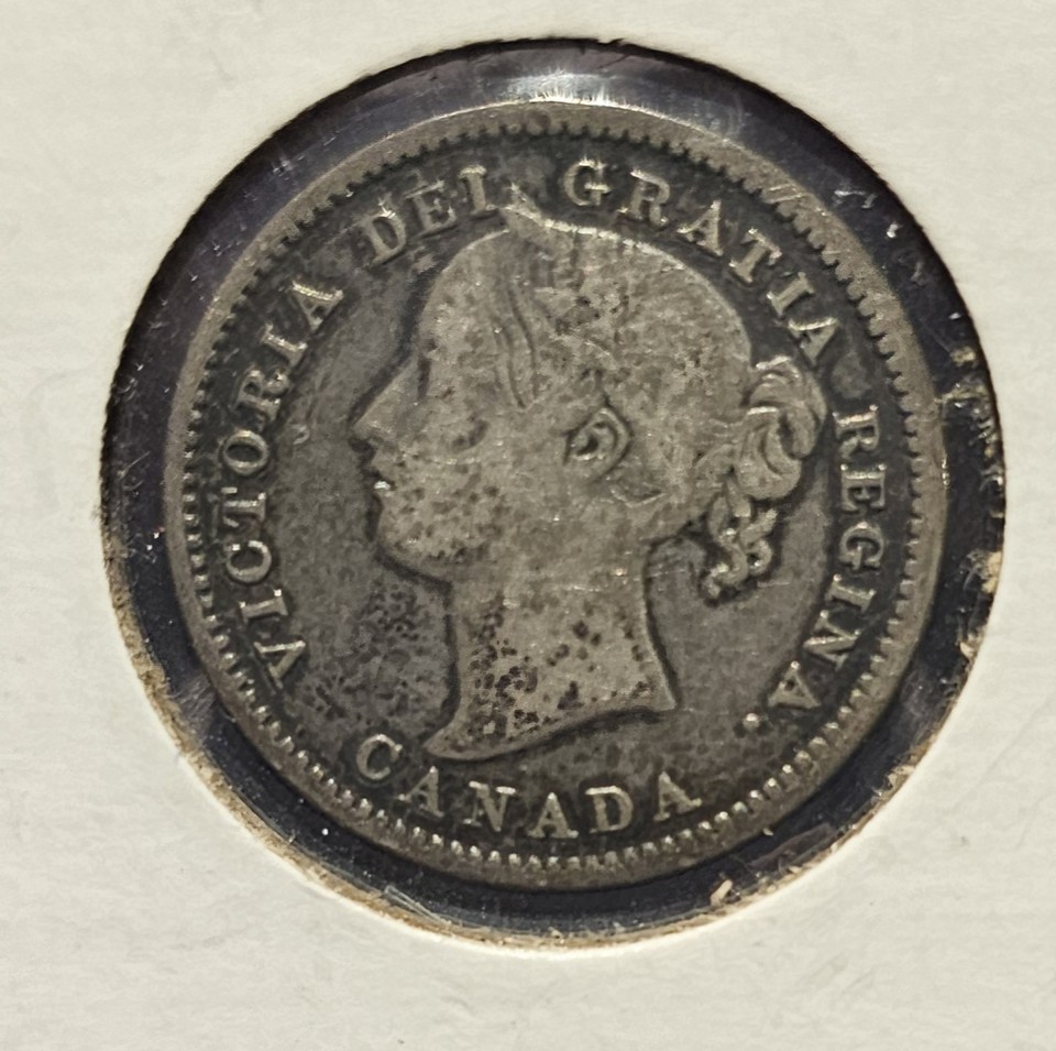 1858 Canada Canadian Silver 10 Cent Victoria Coin first year of issue ...