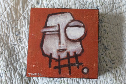 SALESALE John Tindel original vintage acrylic painting/character 1990s ...