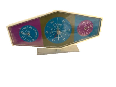 Vintage Airguide MCM Weather Station Barometer Humidity Thermometer ...
