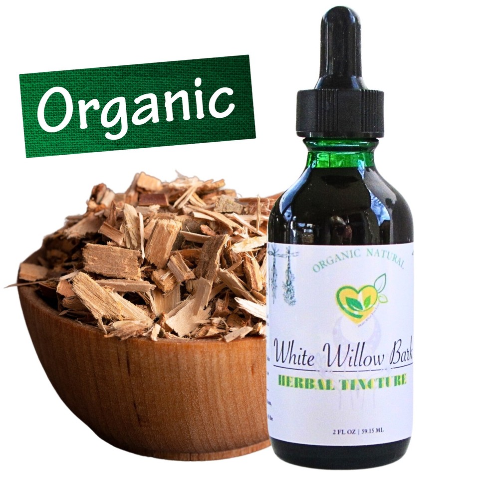 White Willow Bark Tincture Organic Liquid Herbal Drops 2 Fl oz Pain ...