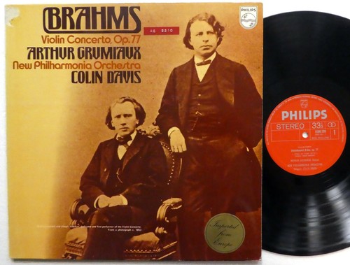 Brahms violin concerto ARTHUR GRUMIAUX Npo COLIN DAVIS LP classical LH ...