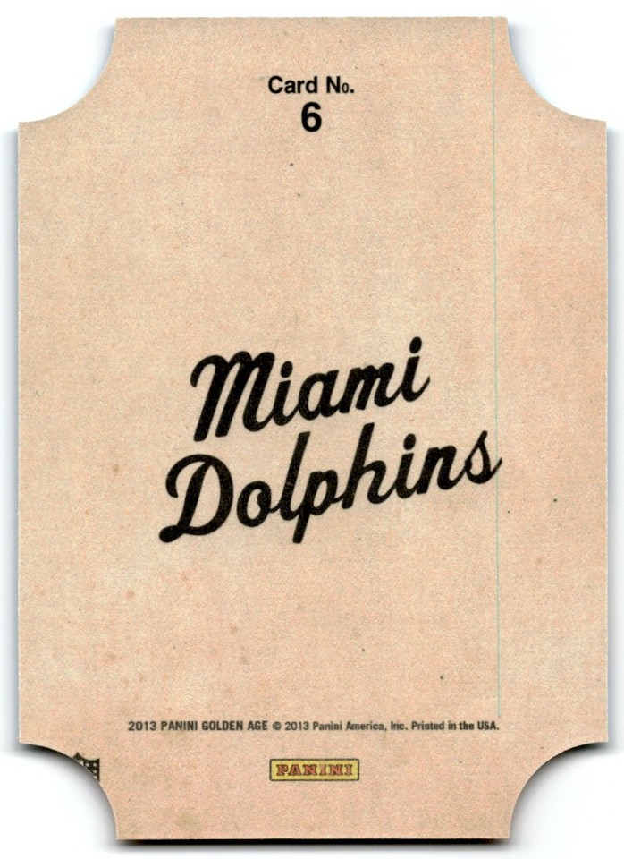 2013 Panini Golden Age Bread For Energy Jim Kiick Miami Dolphins #6 | eBay