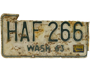 Washington License Plate 1963 HAF 266 | eBay