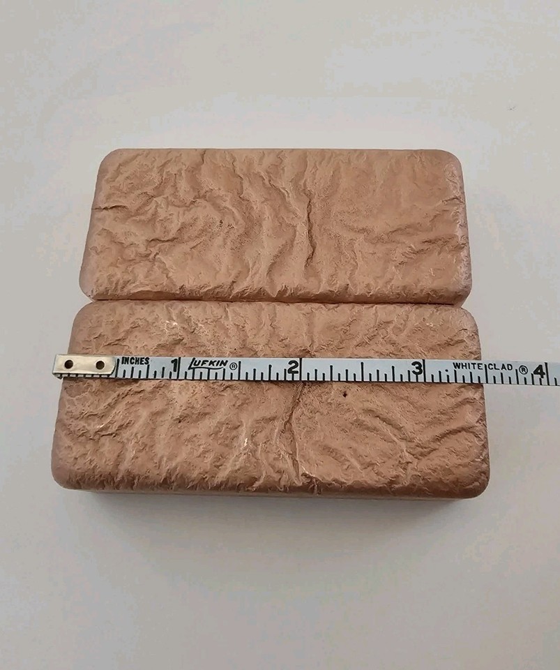 2 Medium Hand Poured Copper Brick Bread Loaf Bars 2 Lbs. 10 Oz. Ingot ...