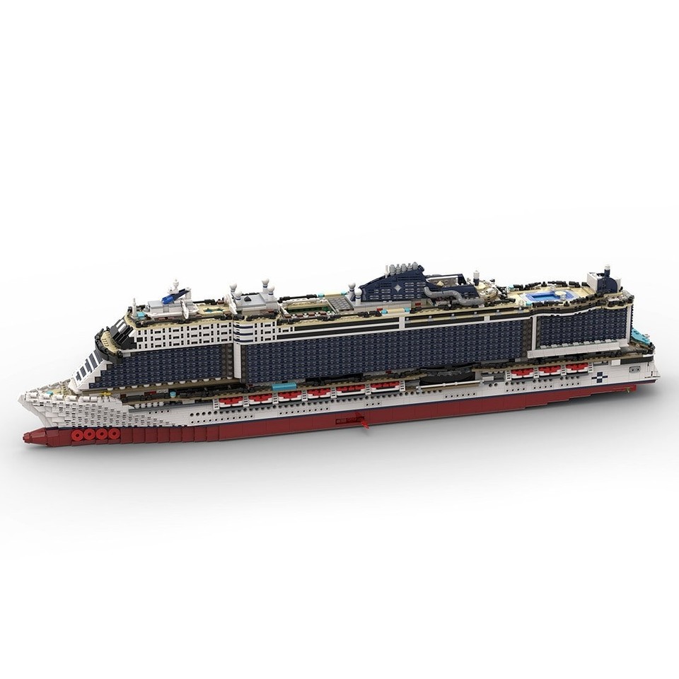 MOC-116714 MSC Seashore Cruise Ship Liner Detailed Model Building Set ...