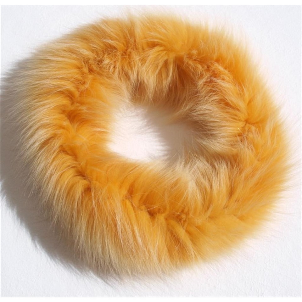 Fur Scarf Shadow Fox Boa Loop Necklace Fur Pendant Neck Jewelry Yellow ...