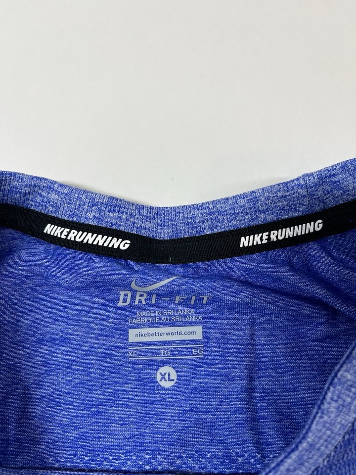 Blue Nike Running Dri-Fit Athletic Gym Shirt Men's XL | eBay