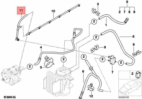 Genuine BMW E53 SUV Fuel Supply Return Line OEM 13537786005 | eBay