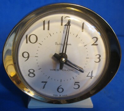 Vintage Westclox Baby Ben Wind-Up Alarm Bedside Clock Made in USA ...