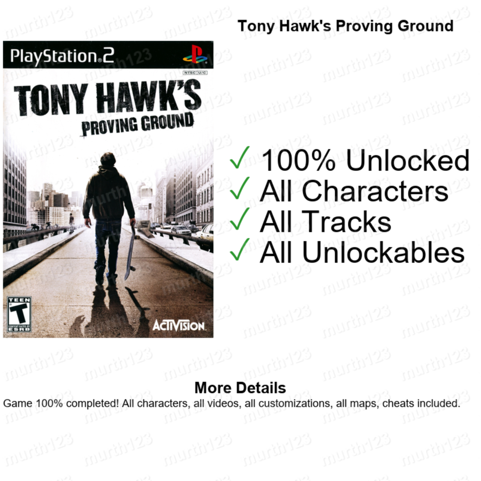 Tony Hawk's Pro Skater THPS THUG PlayStation 2 PS2 Memory Card Unlocked ...