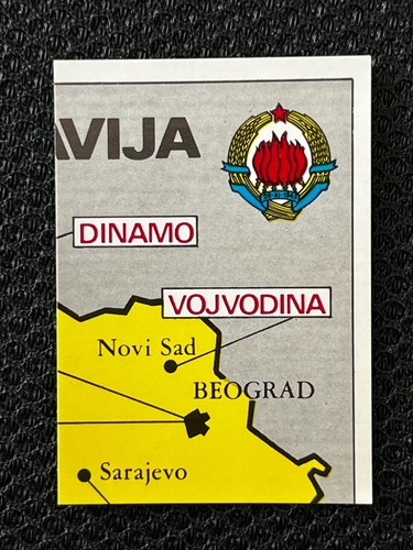 STICKER PANINI FOOTBALL CLUBS 1975 DINAMO VOJVODINA YOUGOSLAVIE # 158 ...