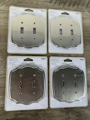 Allen + Roth Wall Plate Brushed Nickle Yalden 4896553 Four Pack | eBay