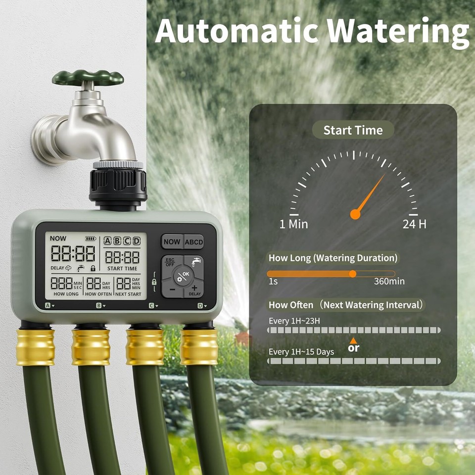 Smart Sprinkler Timer Programmable Water Timer for Garden Irrigation ...