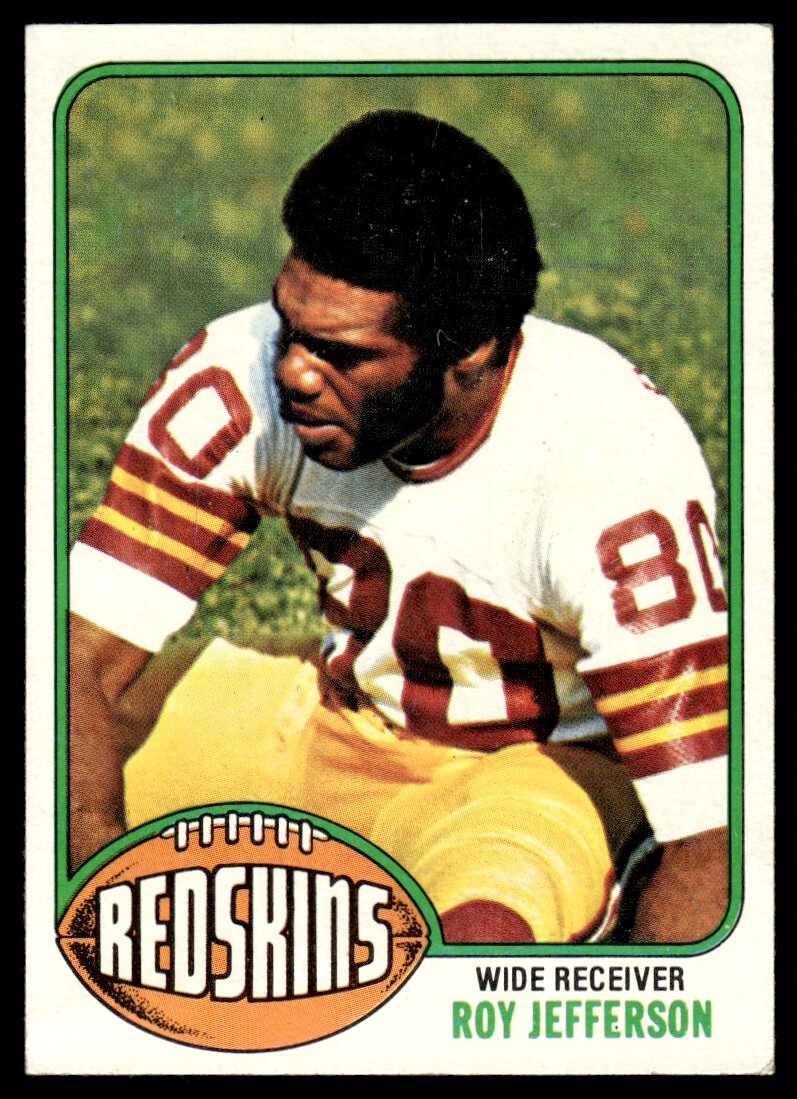 1976 Topps Football Roy Jefferson Washington Redskins #289 Card VG-EX ...