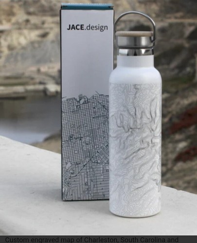 JACE.Design Custom Enraved Map- Charleston South Carolina 20oz Tumbler ...