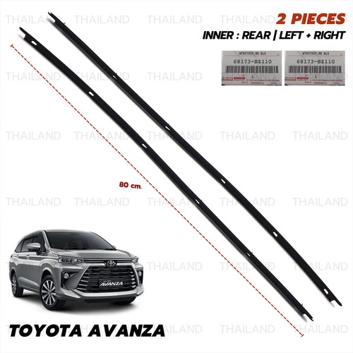 Weatherstrip Rear Pair Door Glass Inner Fits Toyota Avanza F65 F651 ...