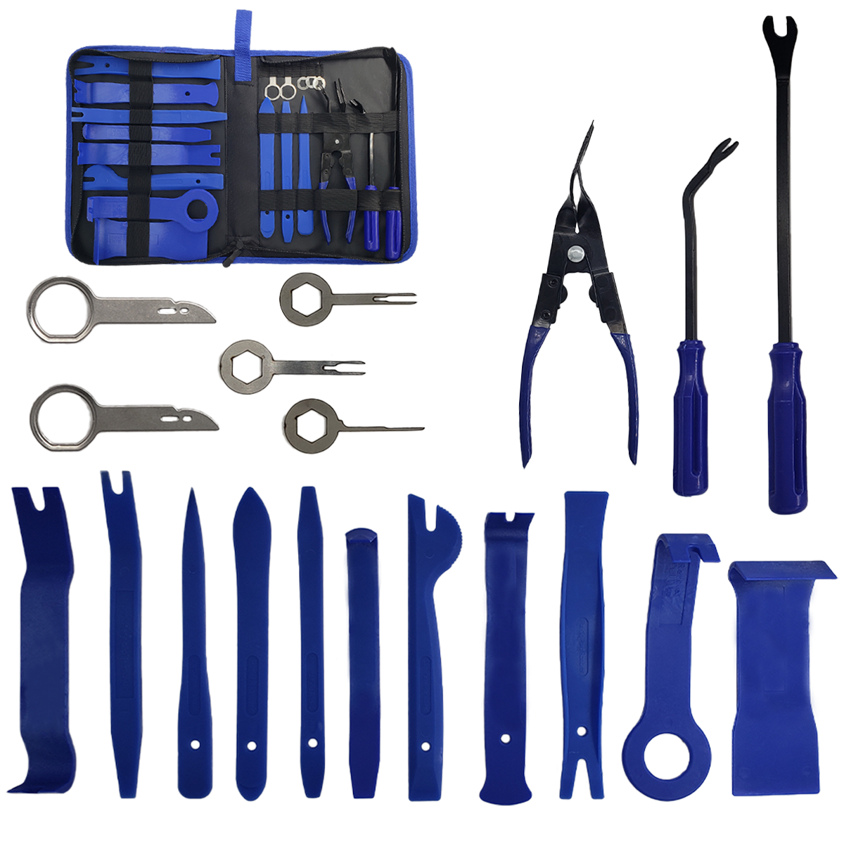 19pcs Plastic Trim Removal Pry Tool Set for Car Radio Panel Door Dash ...