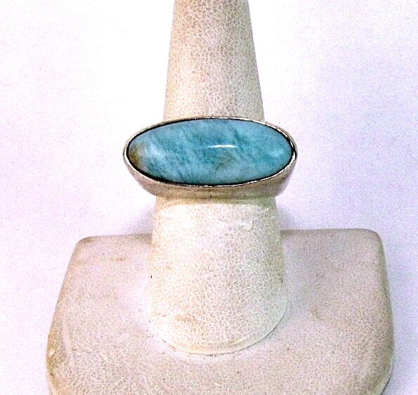 Blue Hemimorphite Crystal Ring Vintage Sterling Silve… - Gem