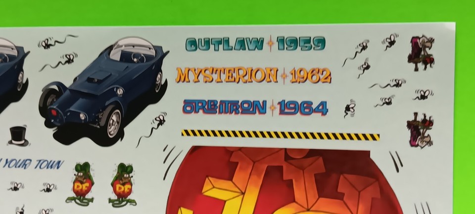 Rat Fink Big Daddy Ed Roth Waterslide Decal Sheet 6x18 1/25 AMT Semi ...