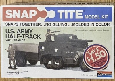 1976/79 Monogram SnapTite US Army Half-Track Model Kit VINTAGE | eBay