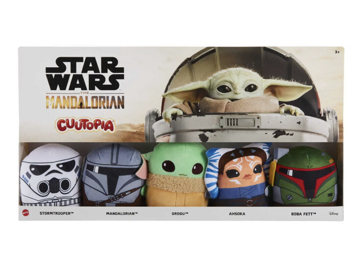Star Wars Cuutopia Set of 5 Grogu, Stormtrooper, Mandalorian, Ahsoka ...