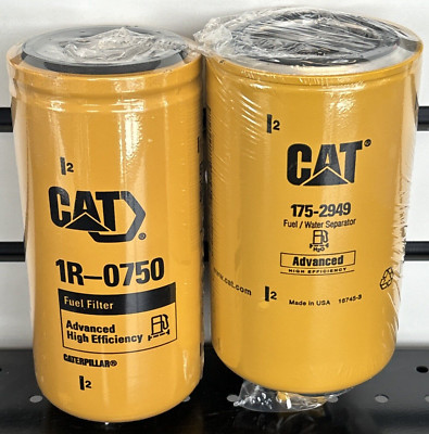 ~ BRAND NEW CAT 1R0750 FUEL FILTER & 1752949 WATER SEPARATOR for FASS ...
