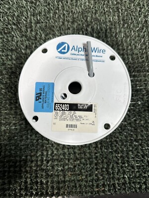 Alpha Wire 652403, 3C 24AWG (7/32) Slate PVC Jacket 100ft Xtra-Guard ...