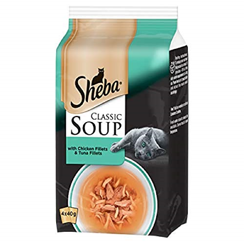 SHEBA Classics Soup Cat Pouches With Chicken & Tuna Fillets - 48 x 40g ...