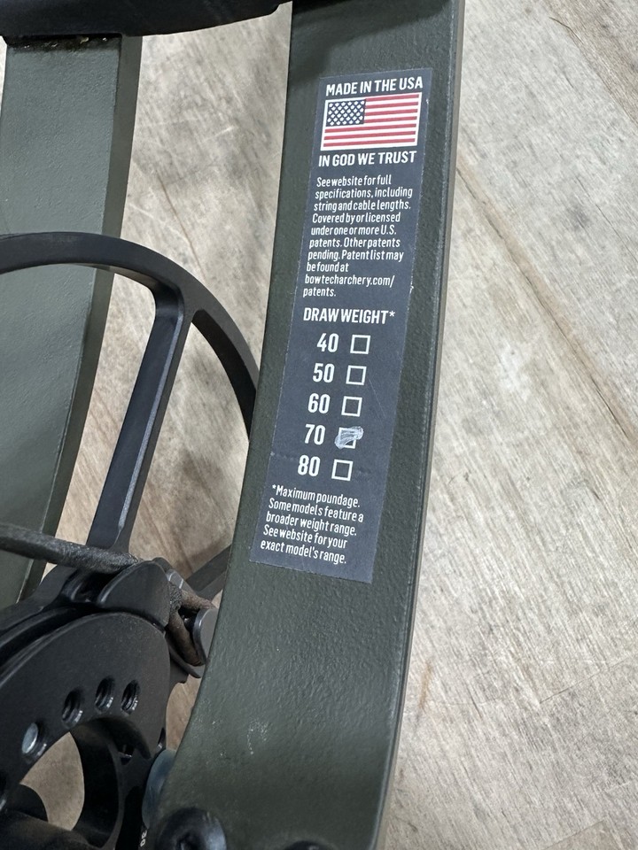 Bowtech Core SS, RH, 26-31in DL, 50-70lb DW, OD green | eBay