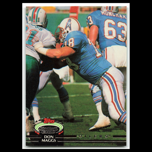 Don Maggs #8 1992 Topps Stadium Club Houston Oilers Football Card NFL ...