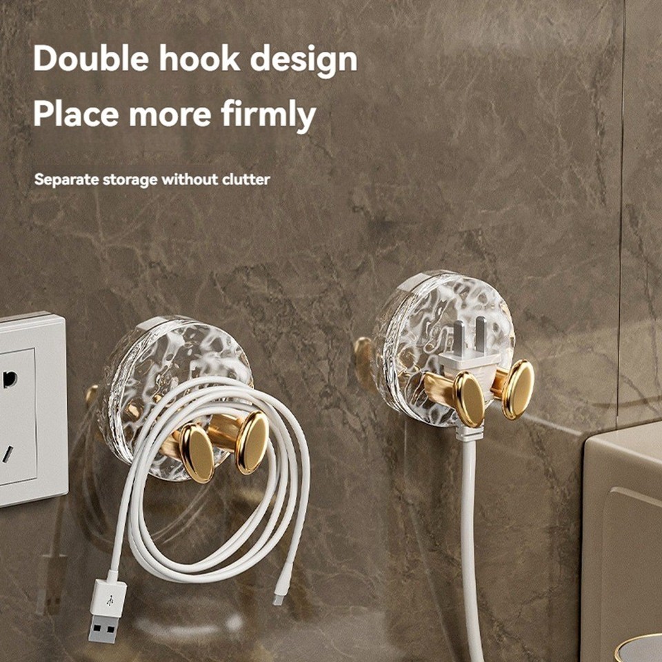 Strong Adhesive Plug Hooks -No-Drill, Wall-Mounted Organizer for ...