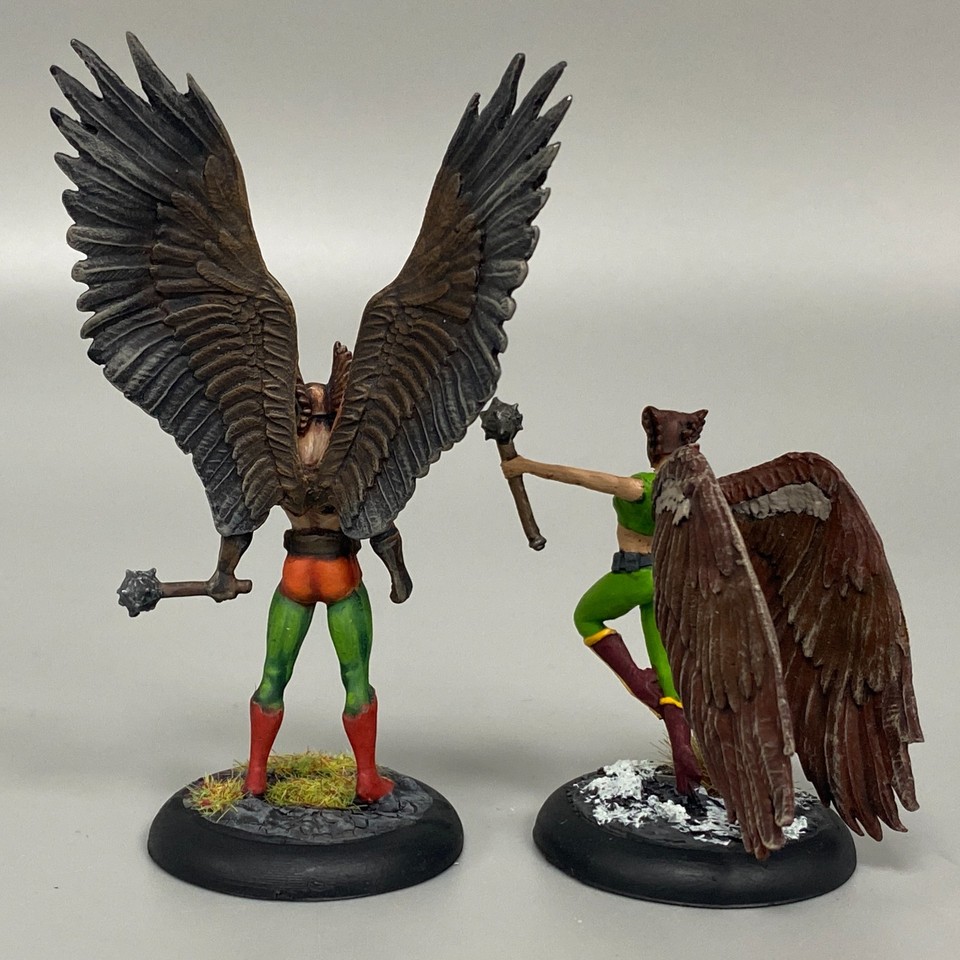 HAWKMAN/HAWKGIRL BATMAN MINIATURE GAME KNIGHT MODELS DC PAINTED ...