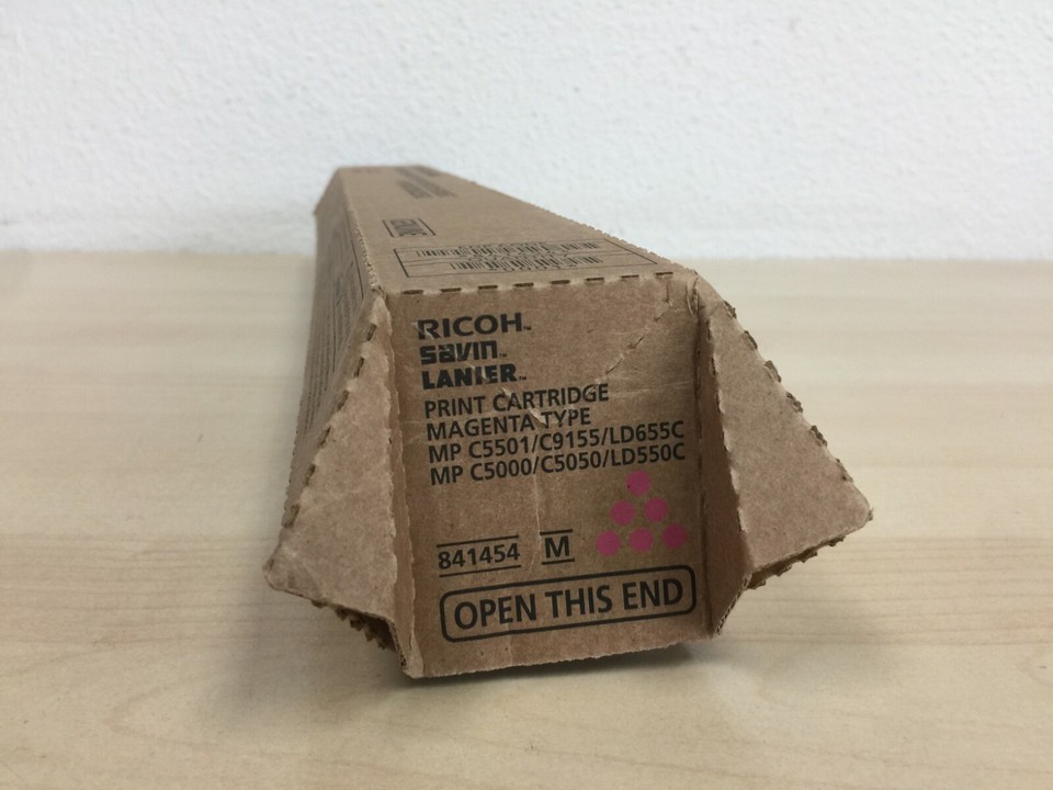 RICOH LANIER SAVIN GENUINE 841454 MAGENTA TONER MPC5000/5501/5050/C9155 ...