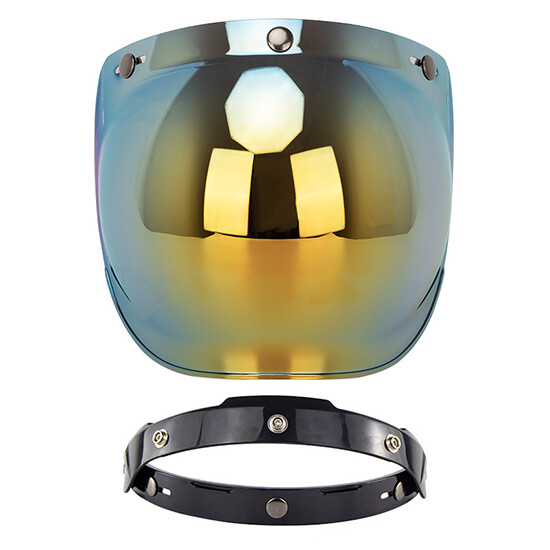 3-Snap Open Face Helmet Bubble Visor Vintage Retro 3/4 Helmets Face ...