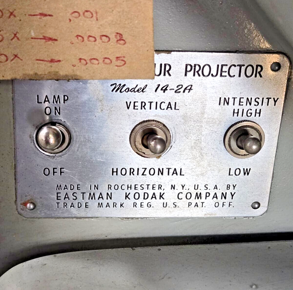 EX CELLO Kodak 14-814 14-2A 14” Optical Comparator Contour Projector | eBay