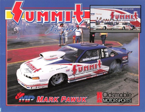 Oldsmobile Mark Pawuk Summit Racing NHRA Funny Car 8.5X11 Promo Photo Card *P11 | eBay