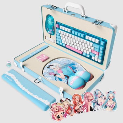 Belle Delphine Blue Keyboard Limited Edition Set w/ Bathwater ESC Key ...