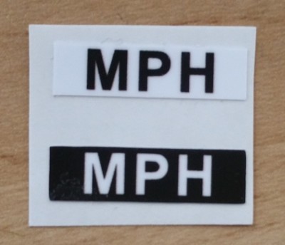 MPH or KPH printed vinyl sticker motorcycle car van | eBay