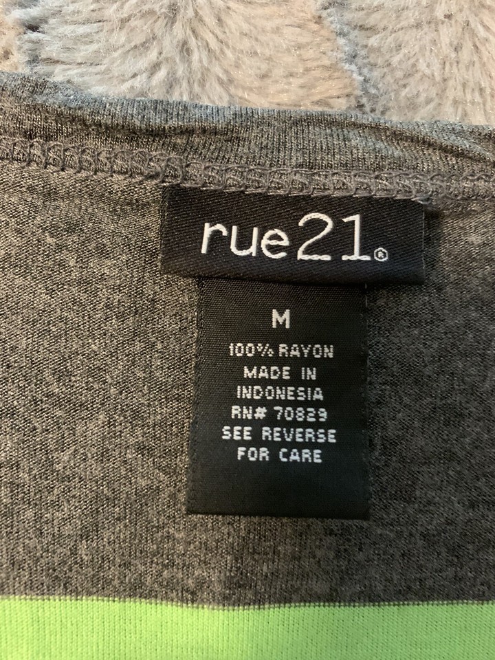 Rue 21 Grey Stripped Shirt | eBay